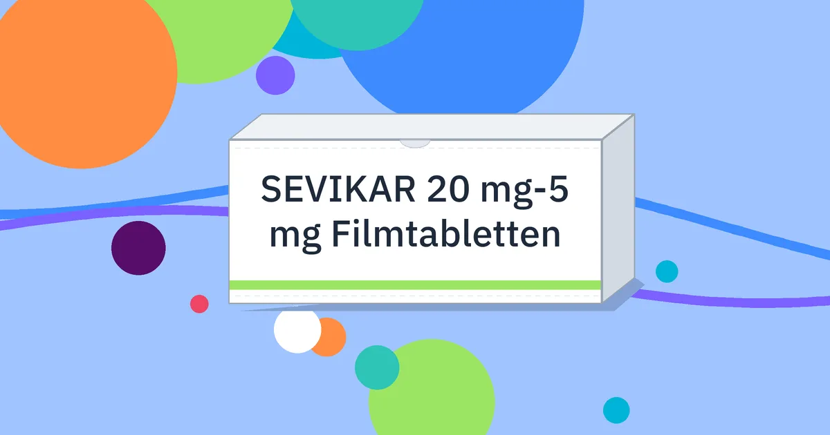 Symbolbild: Packung mit der Aufschrift SEVIKAR 20 mg-5 mg Filmtabletten (PZN 06115365) – Verfügbarkeit und Bezug in Apotheken in Frankfurt am Main