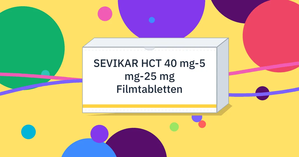 Symbolbild: Packung mit der Aufschrift SEVIKAR HCT 40 mg-5 mg-25 mg Filmtabletten (PZN 17537359) – Verfügbarkeit und Bezug in Apotheken in Frankfurt am Main