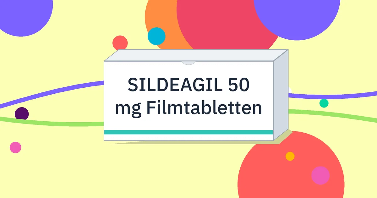 Symbolbild: Packung mit der Aufschrift SILDEAGIL 50 mg Filmtabletten (PZN 10258544) – Verfügbarkeit und Bezug in Apotheken in Frankfurt am Main
