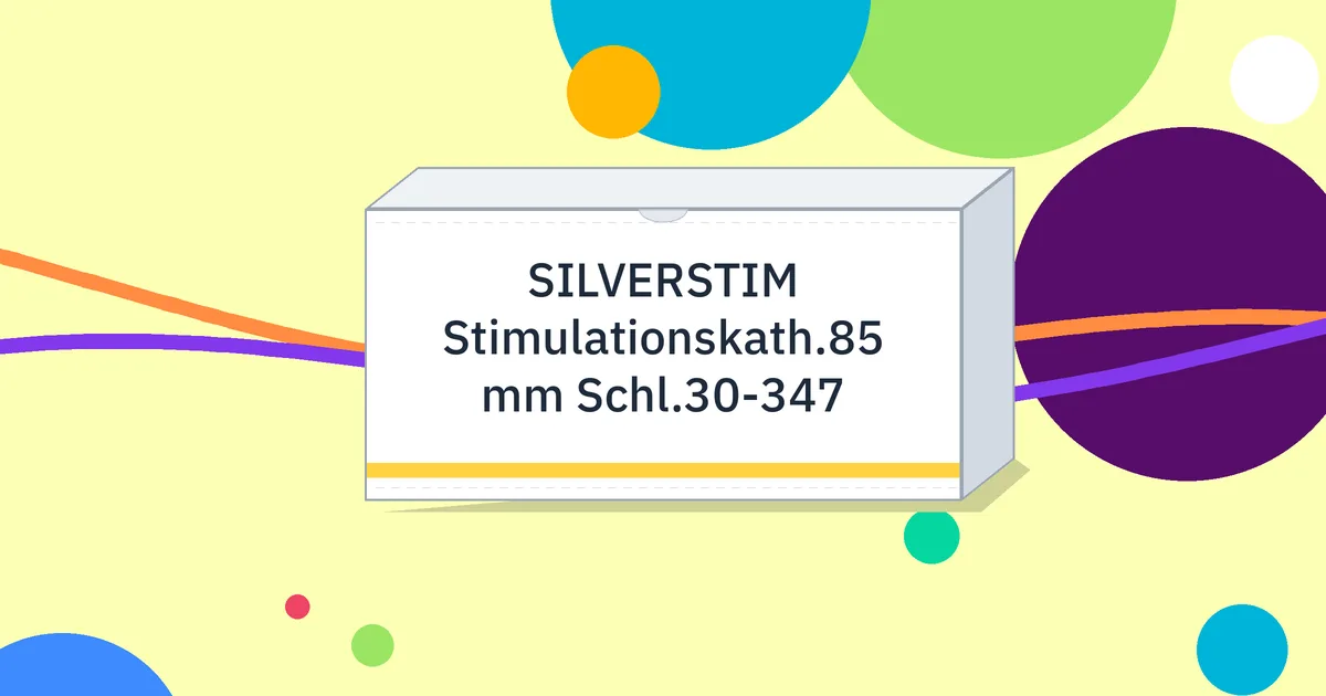 Symbolbild: Packung mit der Aufschrift SILVERSTIM Stimulationskath.85 mm Schl.30-347 (PZN 09514232) – Verfügbarkeit und Bezug in Apotheken in Frankfurt am Main