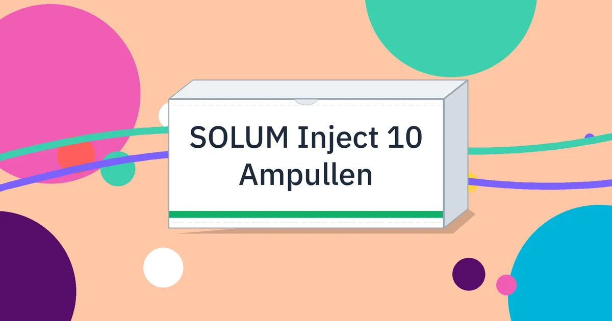 Symbolbild: Packung mit der Aufschrift SOLUM Inject 10 Ampullen (PZN 00084758) – Verfügbarkeit und Bezug in Apotheken in Frankfurt am Main