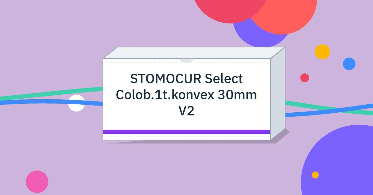 Symbolbild: Packung mit der Aufschrift STOMOCUR Select Colob.1t.konvex 30mm V2 (PZN 18198770) – Verfügbarkeit und Bezug in Apotheken in Frankfurt am Main