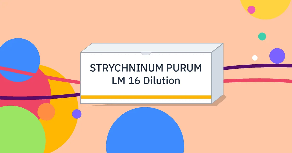 Symbolbild: Packung mit der Aufschrift STRYCHNINUM PURUM LM 16 Dilution (PZN 13207688) – Verfügbarkeit und Bezug in Apotheken in Frankfurt am Main