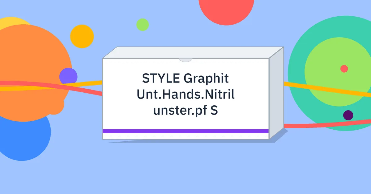 Symbolbild: Packung mit der Aufschrift STYLE Graphit Unt.Hands.Nitril unster.pf S (PZN 19149041) – Verfügbarkeit und Bezug in Apotheken in Frankfurt am Main