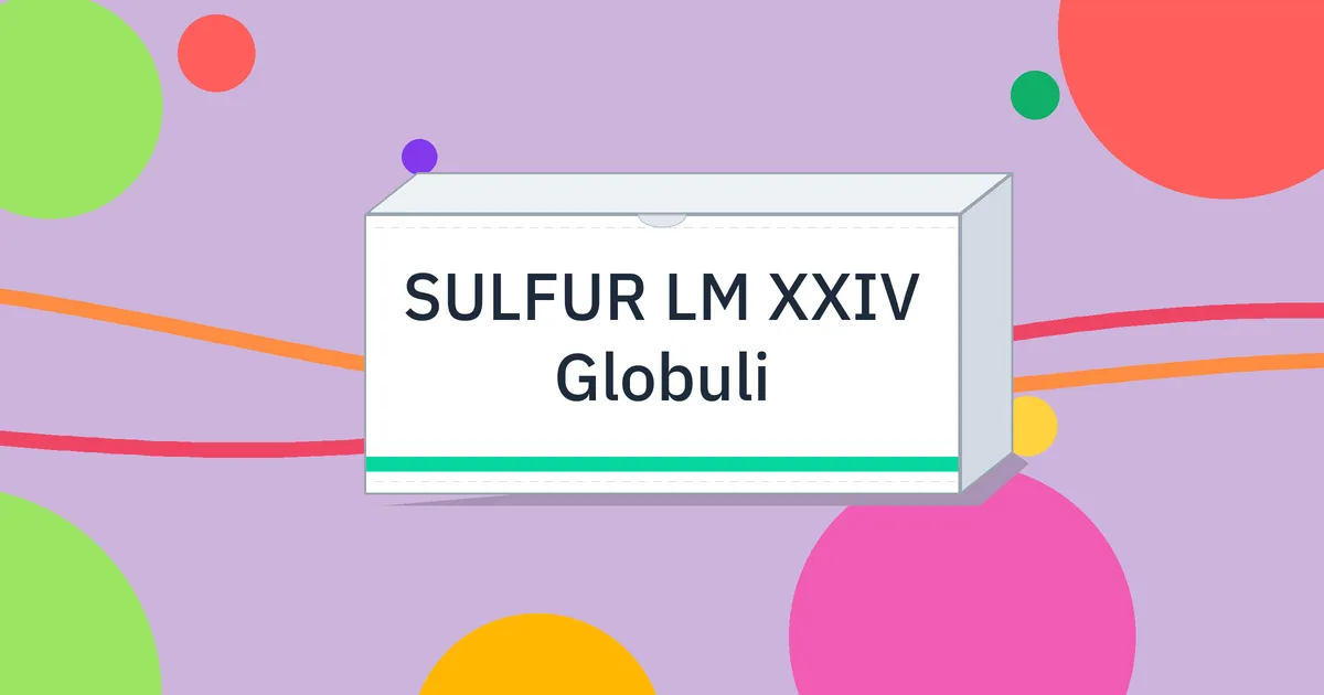 Symbolbild: Packung mit der Aufschrift SULFUR LM XXIV Globuli (PZN 02678999) – Verfügbarkeit und Bezug in Apotheken in Frankfurt am Main