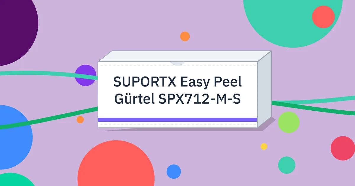Symbolbild: Packung mit der Aufschrift SUPORTX Easy Peel Gürtel SPX712-M-S (PZN 09385987) – Verfügbarkeit und Bezug in Apotheken in Frankfurt am Main