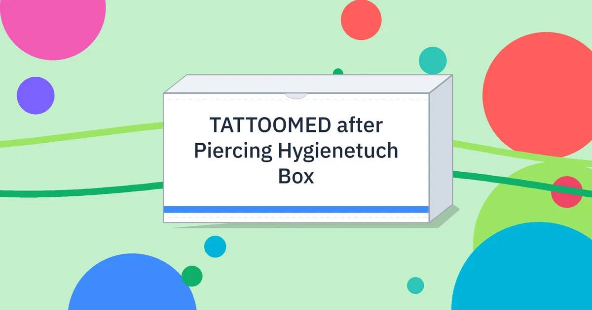 Symbolbild: Packung mit der Aufschrift TATTOOMED after Piercing Hygienetuch Box (PZN 13305706) – Verfügbarkeit und Bezug in Apotheken in Frankfurt am Main
