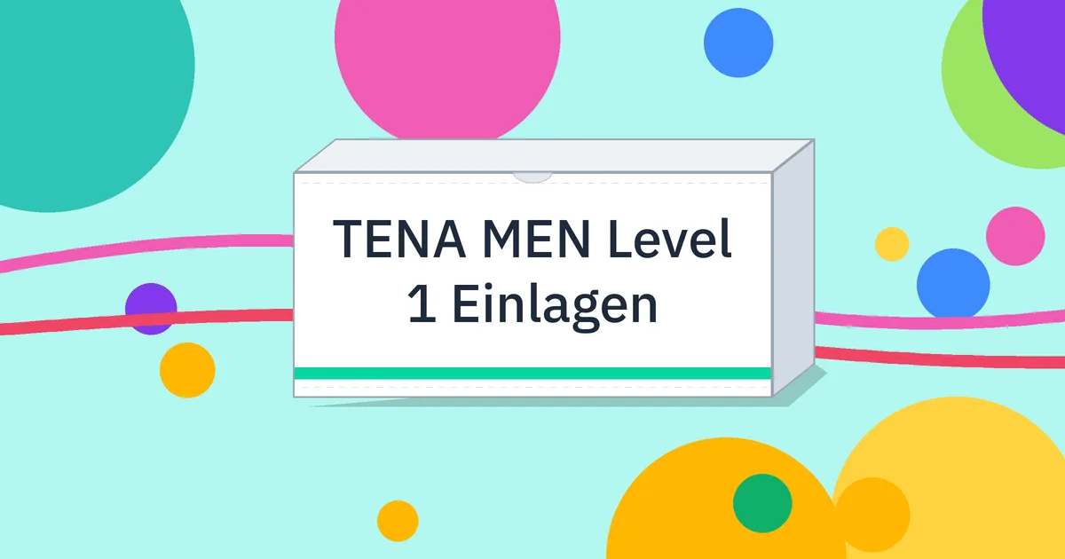 Symbolbild: Packung mit der Aufschrift TENA MEN Level 1 Einlagen (PZN 11846875) – Verfügbarkeit und Bezug in Apotheken in Frankfurt am Main