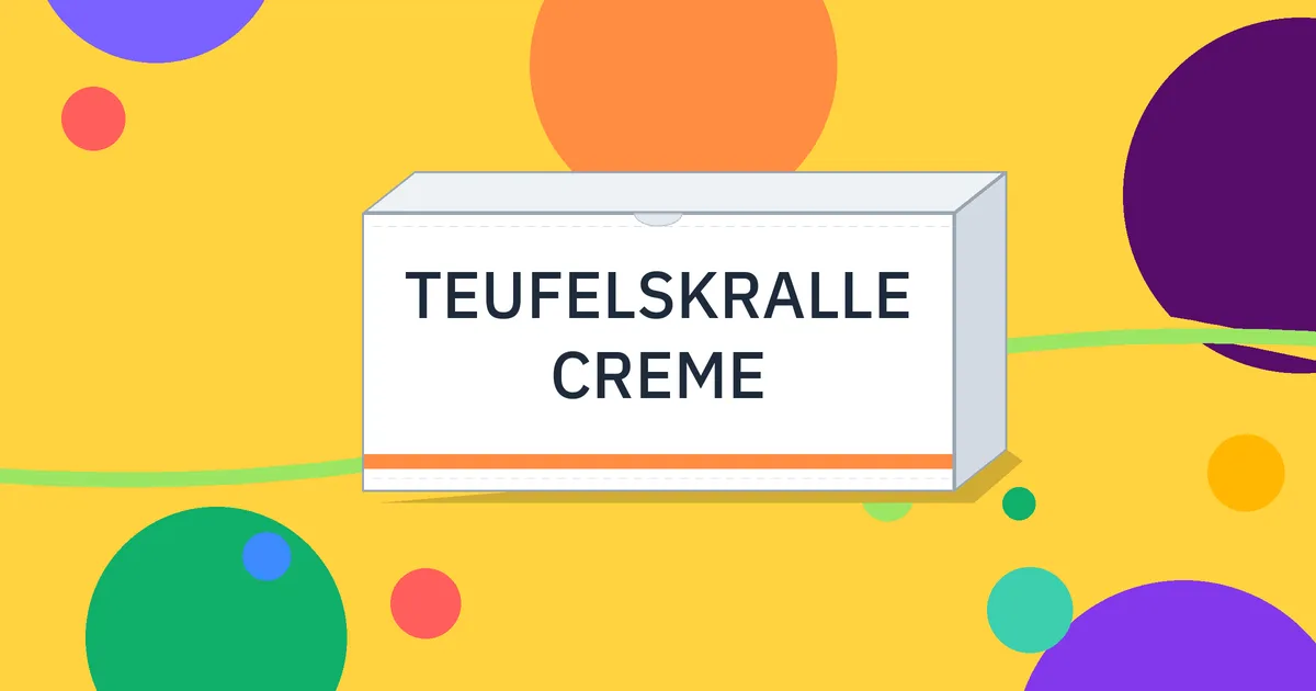 Symbolbild: Packung mit der Aufschrift TEUFELSKRALLE CREME (PZN 04709327) – Verfügbarkeit und Bezug in Apotheken in Frankfurt am Main