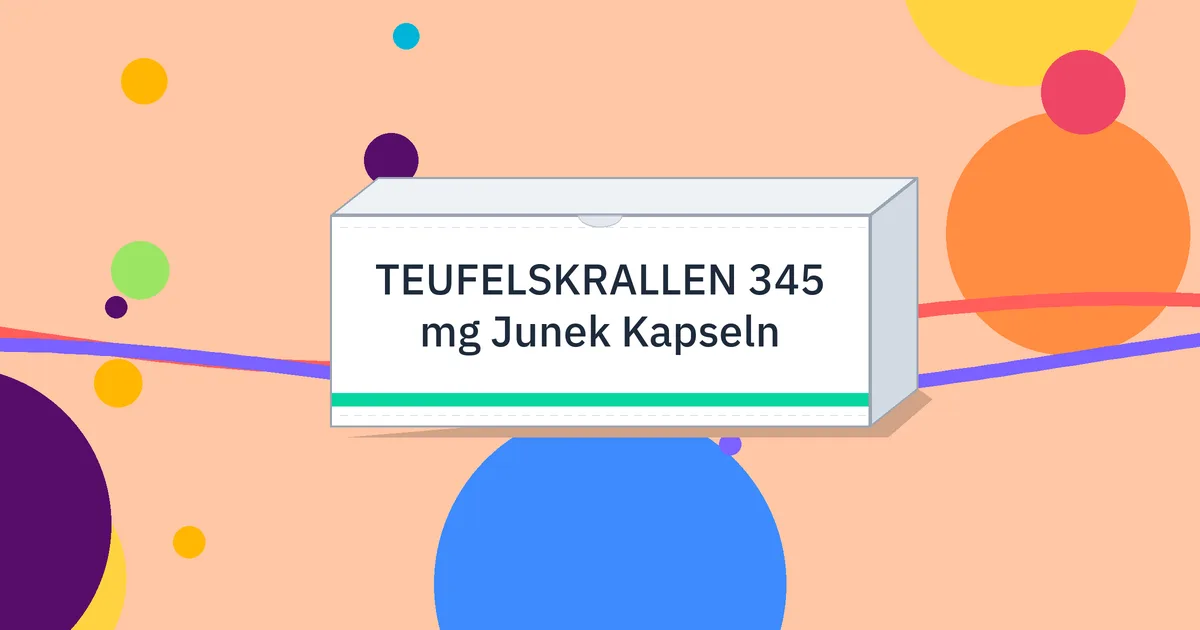 Symbolbild: Packung mit der Aufschrift TEUFELSKRALLEN 345 mg Junek Kapseln (PZN 12539454) – Verfügbarkeit und Bezug in Apotheken in Frankfurt am Main