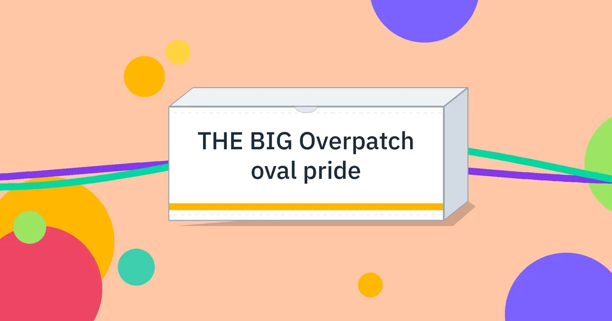 Symbolbild: Packung mit der Aufschrift THE BIG Overpatch oval pride (PZN 19867925) – Verfügbarkeit und Bezug in Apotheken in Frankfurt am Main