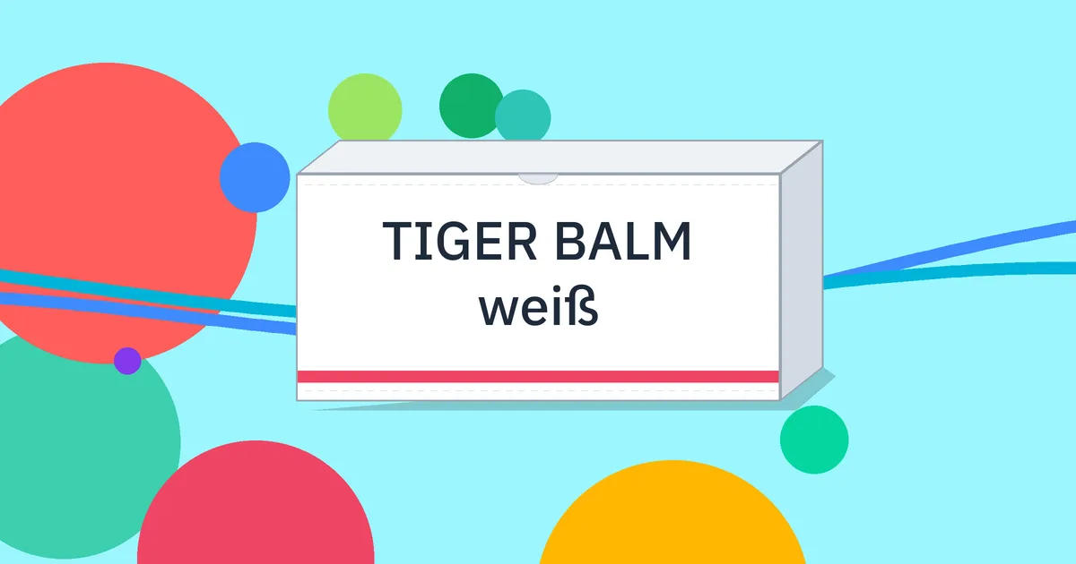 Symbolbild: Packung mit der Aufschrift TIGER BALM weiß (PZN 02727775) – Verfügbarkeit und Bezug in Apotheken in Frankfurt am Main