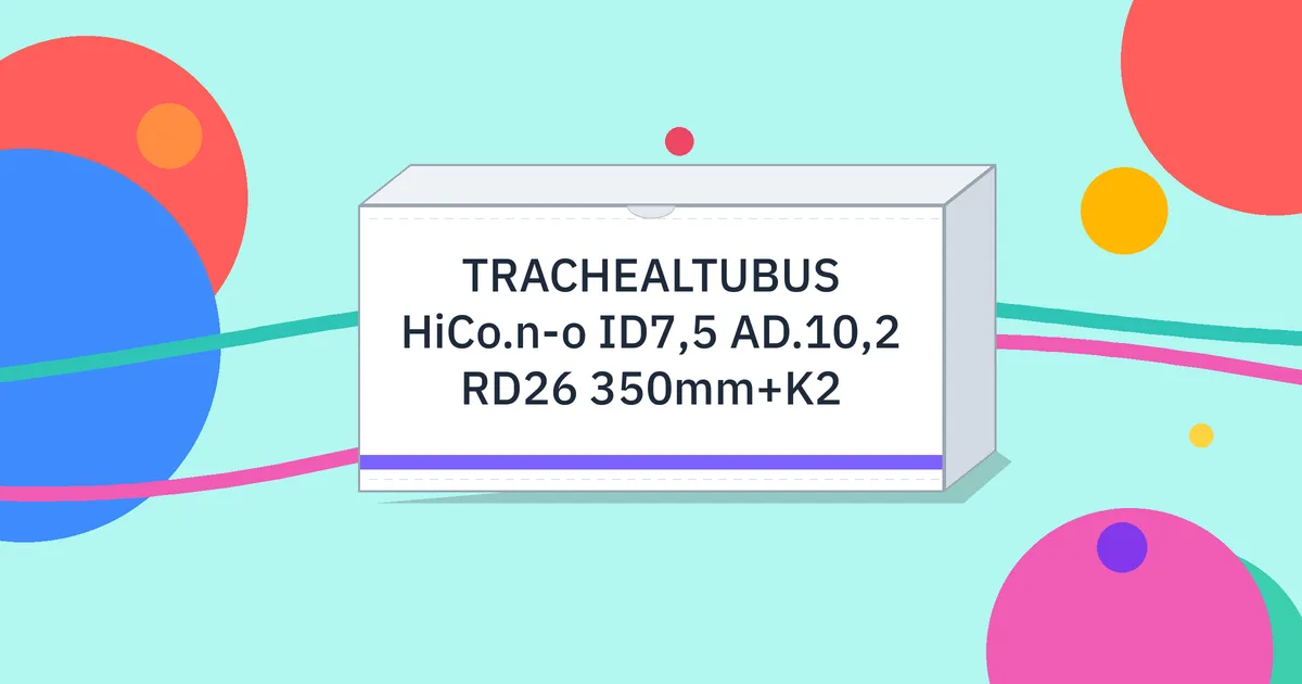 Symbolbild: Packung mit der Aufschrift TRACHEALTUBUS HiCo.n-o ID7,5 AD.10,2 RD26 350mm+K2 (PZN 08884955) – Verfügbarkeit und Bezug in Apotheken in Frankfurt am Main