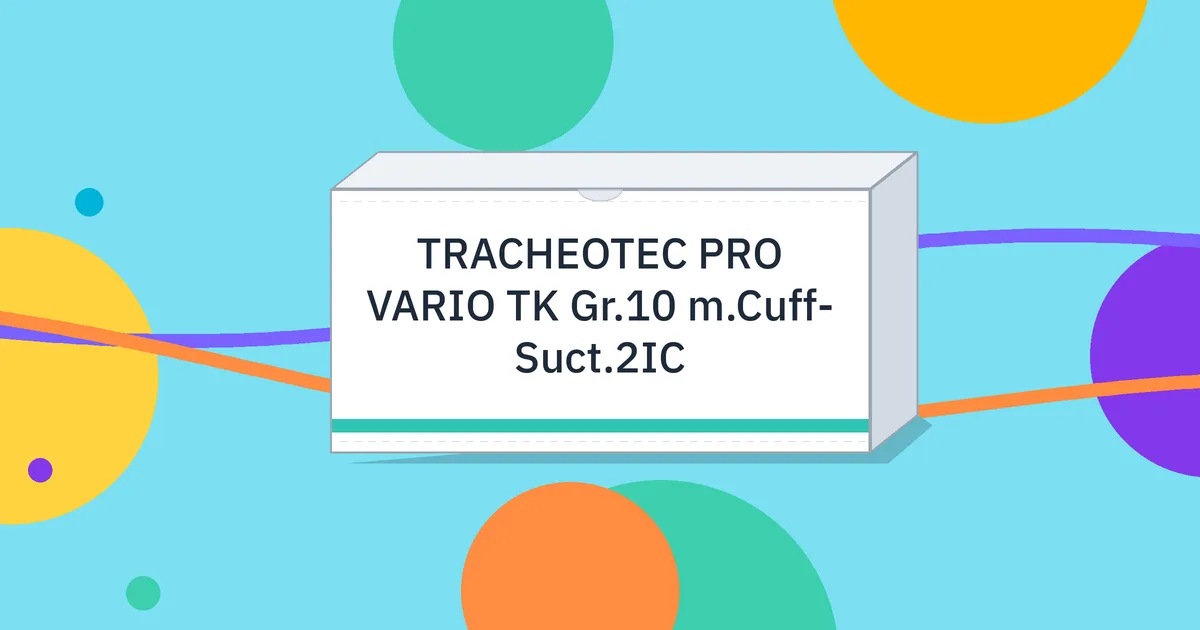 Symbolbild: Packung mit der Aufschrift TRACHEOTEC PRO VARIO TK Gr.10 m.Cuff-Suct.2IC (PZN 14285437) – Verfügbarkeit und Bezug in Apotheken in Frankfurt am Main