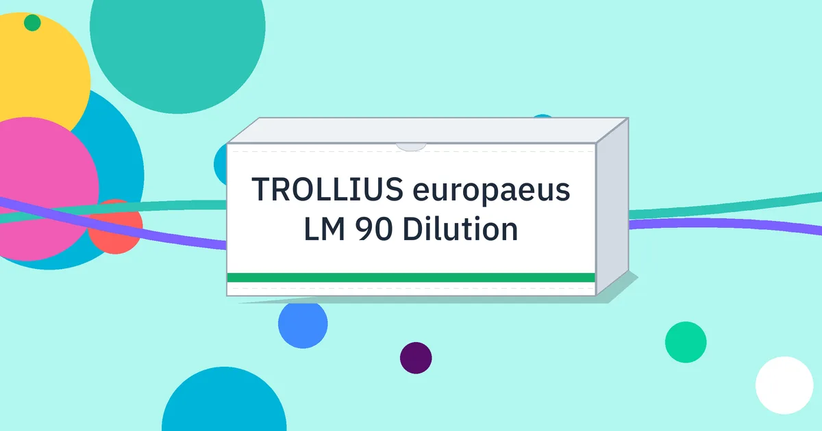 Symbolbild: Packung mit der Aufschrift TROLLIUS europaeus LM 90 Dilution (PZN 13252826) – Verfügbarkeit und Bezug in Apotheken in Frankfurt am Main