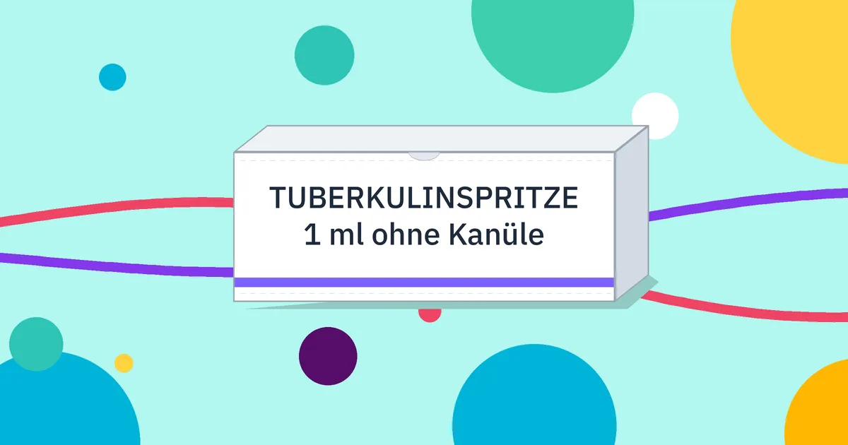 Symbolbild: Packung mit der Aufschrift TUBERKULINSPRITZE 1 ml ohne Kanüle (PZN 14400594) – Verfügbarkeit und Bezug in Apotheken in Frankfurt am Main