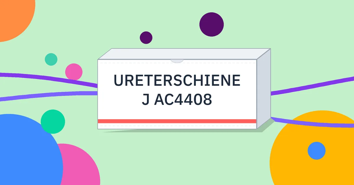 Symbolbild: Packung mit der Aufschrift URETERSCHIENE J AC4408 (PZN 00153086) – Verfügbarkeit und Bezug in Apotheken in Frankfurt am Main