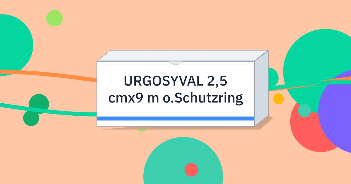 Symbolbild: Packung mit der Aufschrift URGOSYVAL 2,5 cmx9 m o.Schutzring (PZN 00299795) – Verfügbarkeit und Bezug in Apotheken in Frankfurt am Main