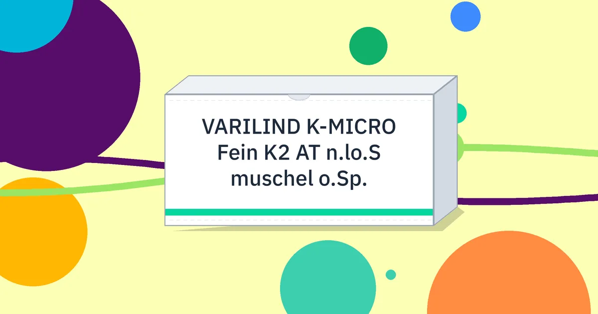 Symbolbild: Packung mit der Aufschrift VARILIND K-MICRO Fein K2 AT n.lo.S muschel o.Sp. (PZN 20554249) – Verfügbarkeit und Bezug in Apotheken in Frankfurt am Main