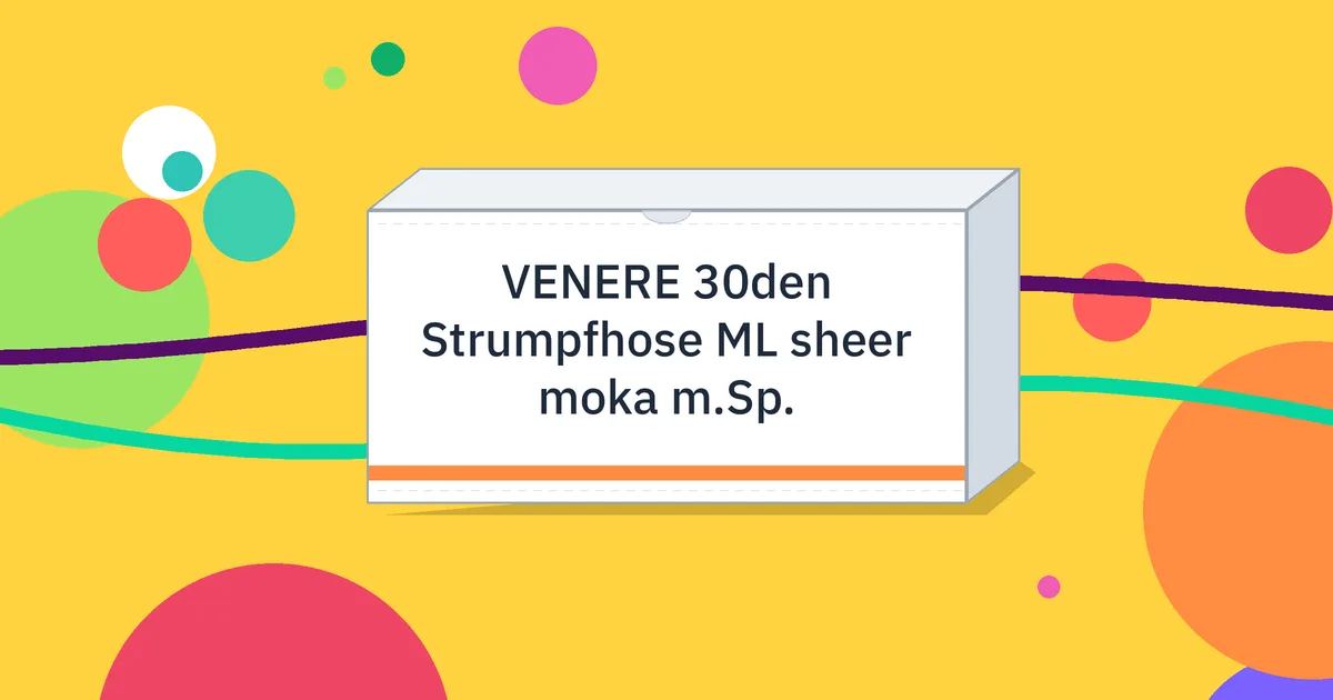Symbolbild: Packung mit der Aufschrift VENERE 30den Strumpfhose ML sheer moka m.Sp. (PZN 16172097) – Verfügbarkeit und Bezug in Apotheken in Frankfurt am Main
