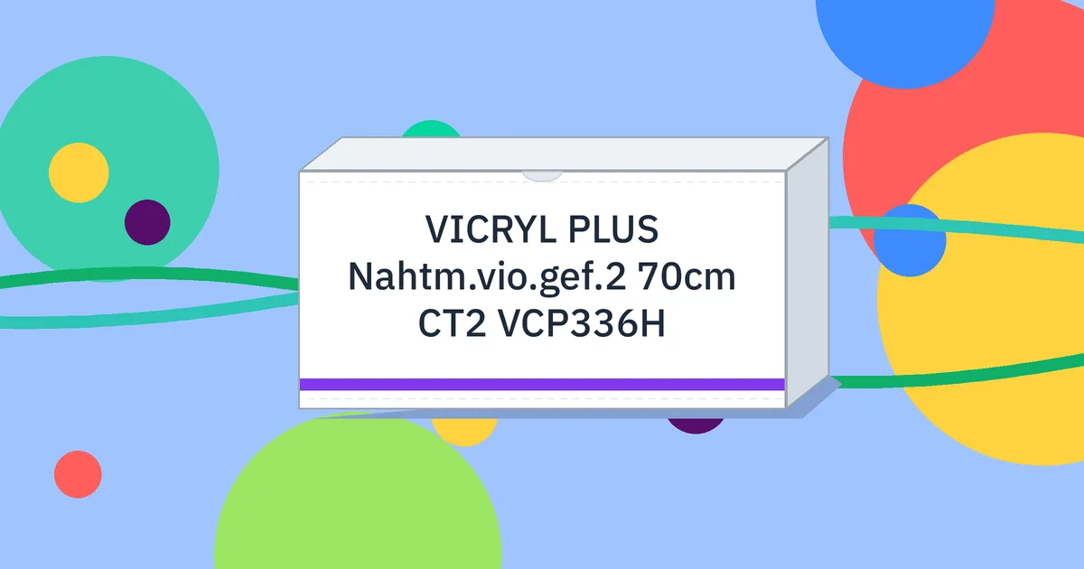 Symbolbild: Packung mit der Aufschrift VICRYL PLUS Nahtm.vio.gef.2 70cm CT2 VCP336H (PZN 20390612) – Verfügbarkeit und Bezug in Apotheken in Frankfurt am Main