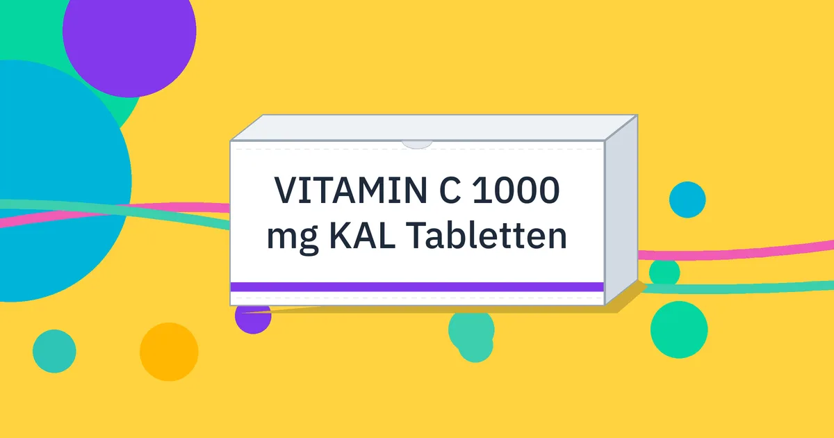 Symbolbild: Packung mit der Aufschrift VITAMIN C 1000 mg KAL Tabletten (PZN 19440730) – Verfügbarkeit und Bezug in Apotheken in Frankfurt am Main