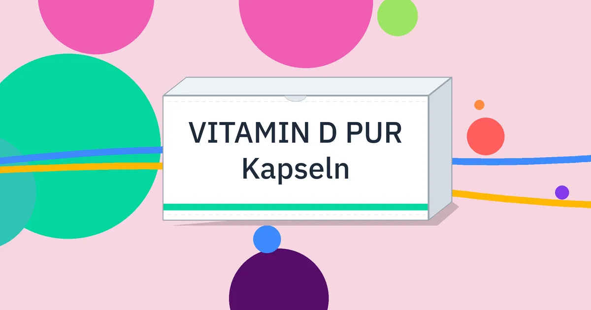 Symbolbild: Packung mit der Aufschrift VITAMIN D PUR Kapseln (PZN 10323715) – Verfügbarkeit und Bezug in Apotheken in Frankfurt am Main