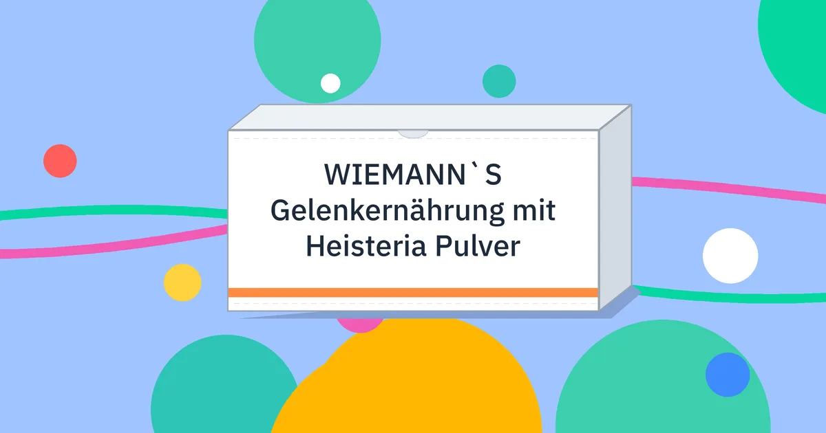 Symbolbild: Packung mit der Aufschrift WIEMANN`S Gelenkernährung mit Heisteria Pulver (PZN 07767377) – Verfügbarkeit und Bezug in Apotheken in Frankfurt am Main