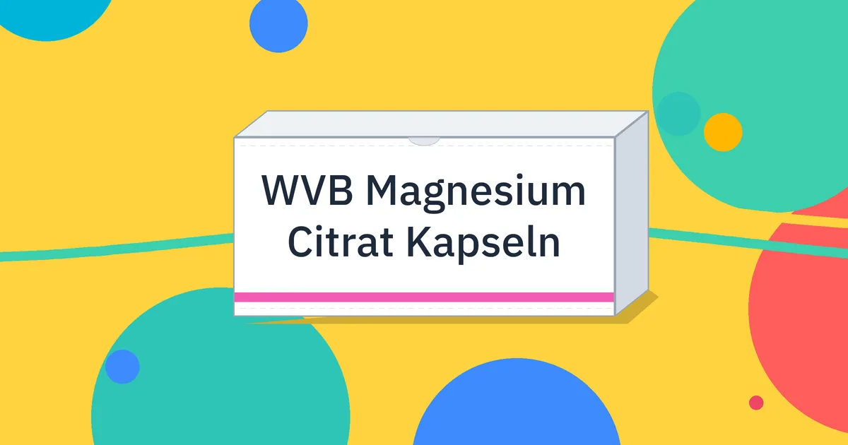 Symbolbild: Packung mit der Aufschrift WVB Magnesium Citrat Kapseln (PZN 20894293) – Verfügbarkeit und Bezug in Apotheken in Frankfurt am Main