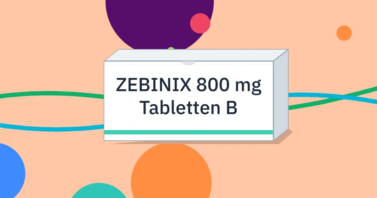 Symbolbild: Packung mit der Aufschrift ZEBINIX 800 mg Tabletten B (PZN 06328492) – Verfügbarkeit und Bezug in Apotheken in Frankfurt am Main