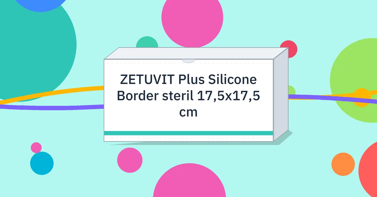 Symbolbild: Packung mit der Aufschrift ZETUVIT Plus Silicone Border steril 17,5x17,5 cm (PZN 16906180) – Verfügbarkeit und Bezug in Apotheken in Frankfurt am Main