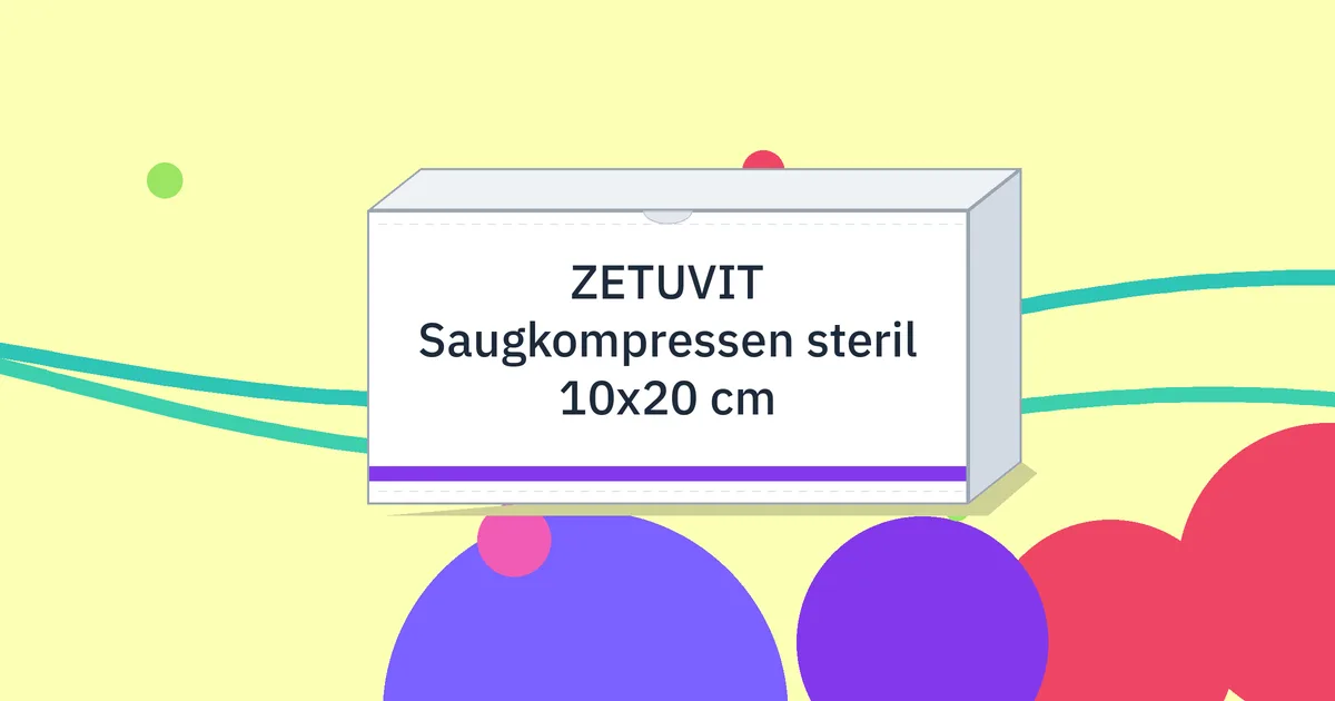 Symbolbild: Packung mit der Aufschrift ZETUVIT Saugkompressen steril 10x20 cm (PZN 16205537) – Verfügbarkeit und Bezug in Apotheken in Frankfurt am Main