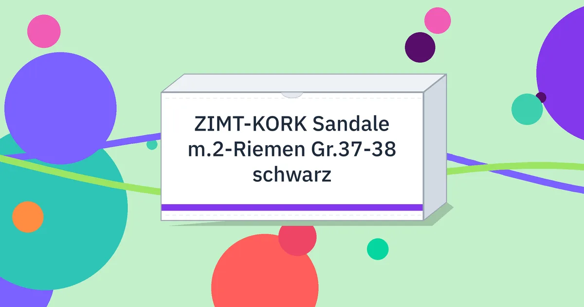 Symbolbild: Packung mit der Aufschrift ZIMT-KORK Sandale m.2-Riemen Gr.37-38 schwarz (PZN 18391159) – Verfügbarkeit und Bezug in Apotheken in Frankfurt am Main