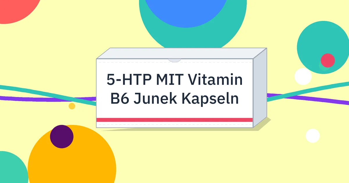 Symbolbild: Packung mit der Aufschrift 5-HTP MIT Vitamin B6 Junek Kapseln (PZN 17824165) – Verfügbarkeit und Bezug in Apotheken in Frankfurt am Main