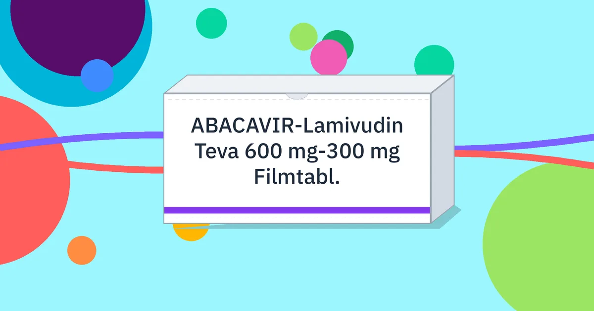 Symbolbild: Packung mit der Aufschrift ABACAVIR-Lamivudin Teva 600 mg-300 mg Filmtabl. (PZN 13818989) – Verfügbarkeit und Bezug in Apotheken in Frankfurt am Main
