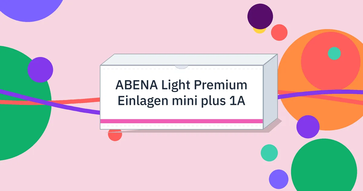 Symbolbild: Packung mit der Aufschrift ABENA Light Premium Einlagen mini plus 1A (PZN 18007600) – Verfügbarkeit und Bezug in Apotheken in Frankfurt am Main