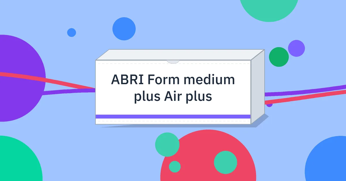 Symbolbild: Packung mit der Aufschrift ABRI Form medium plus Air plus (PZN 04607905) – Verfügbarkeit und Bezug in Apotheken in Frankfurt am Main