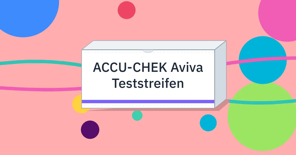 Symbolbild: Packung mit der Aufschrift ACCU-CHEK Aviva Teststreifen (PZN 19849838) – Verfügbarkeit und Bezug in Apotheken in Frankfurt am Main