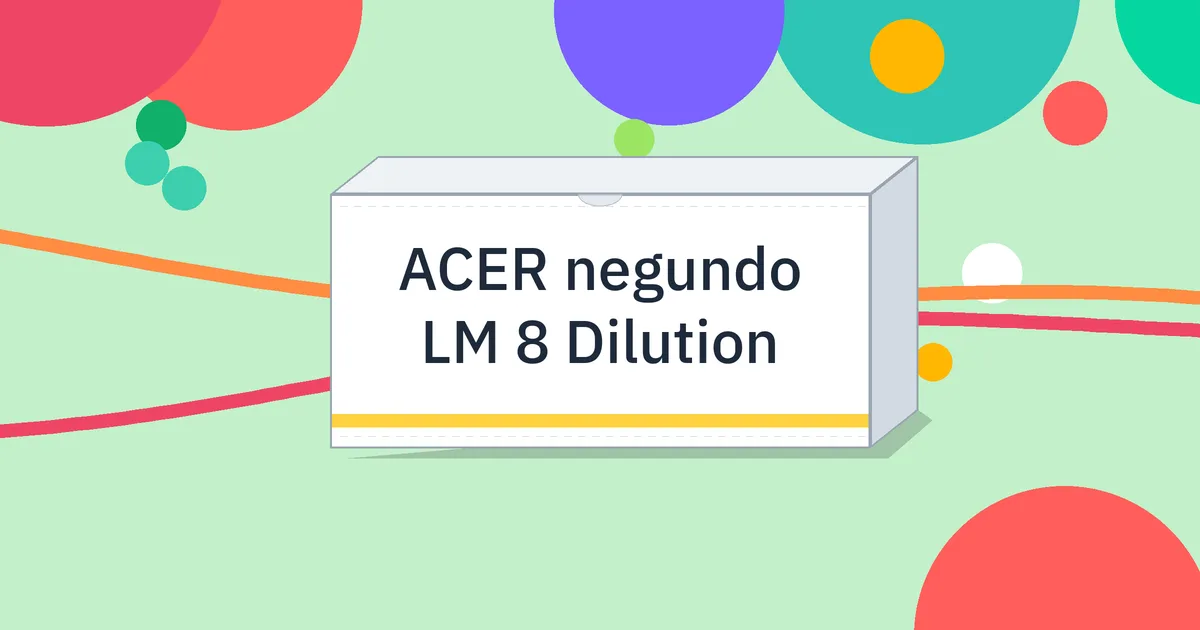 Symbolbild: Packung mit der Aufschrift ACER negundo LM 8 Dilution (PZN 13264077) – Verfügbarkeit und Bezug in Apotheken in Frankfurt am Main