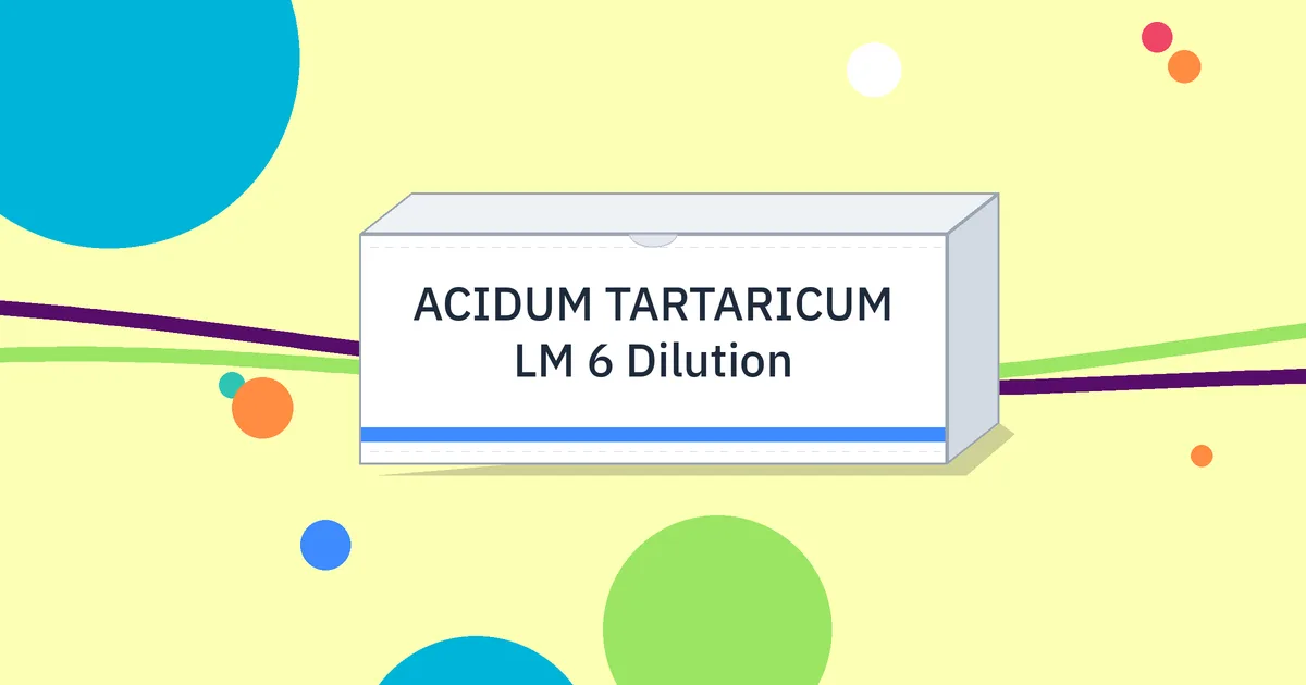Symbolbild: Packung mit der Aufschrift ACIDUM TARTARICUM LM 6 Dilution (PZN 13286506) – Verfügbarkeit und Bezug in Apotheken in Frankfurt am Main