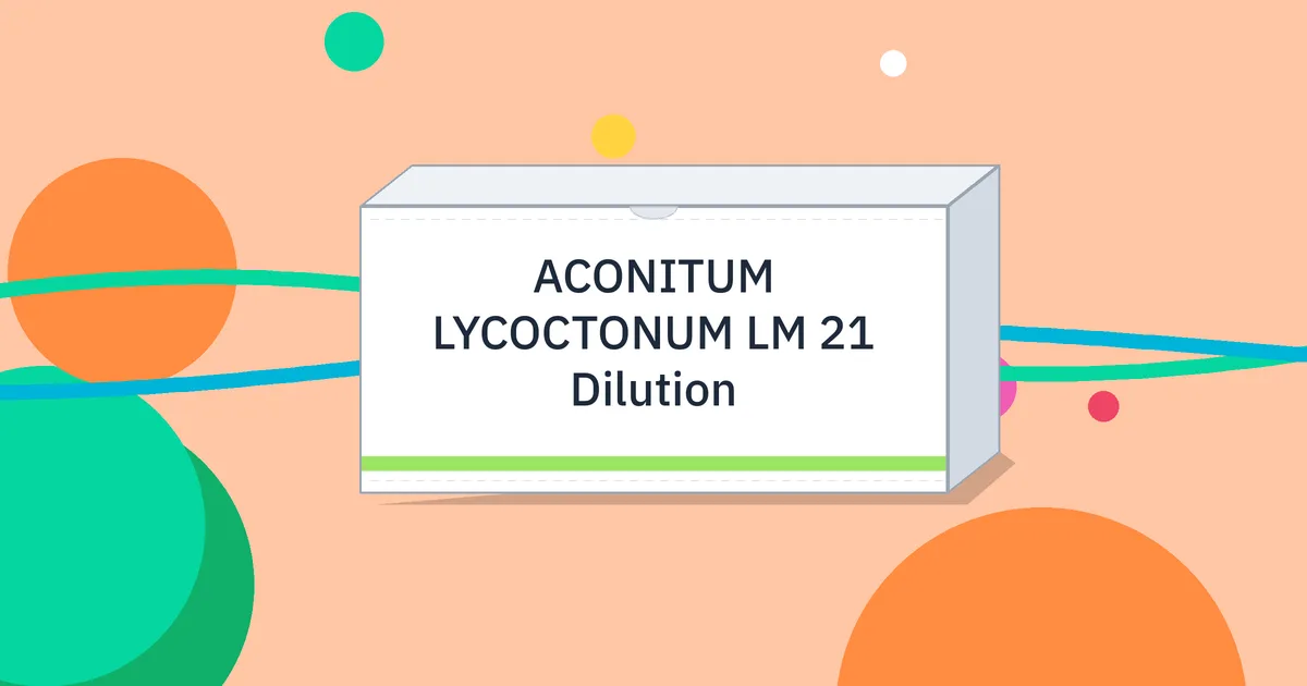 Symbolbild: Packung mit der Aufschrift ACONITUM LYCOCTONUM LM 21 Dilution (PZN 13291826) – Verfügbarkeit und Bezug in Apotheken in Frankfurt am Main