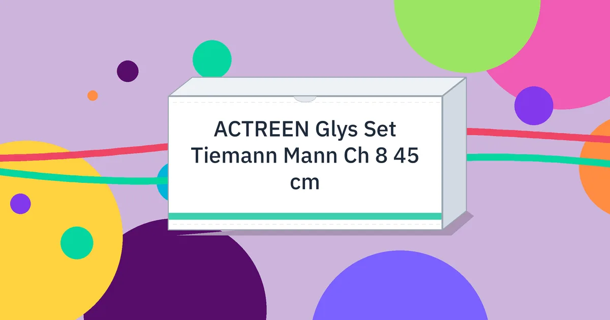 Symbolbild: Packung mit der Aufschrift ACTREEN Glys Set Tiemann Mann Ch 8 45 cm (PZN 00588393) – Verfügbarkeit und Bezug in Apotheken in Frankfurt am Main