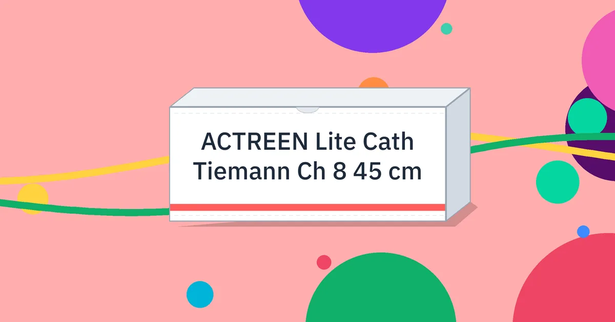 Symbolbild: Packung mit der Aufschrift ACTREEN Lite Cath Tiemann Ch 8 45 cm (PZN 01677650) – Verfügbarkeit und Bezug in Apotheken in Frankfurt am Main