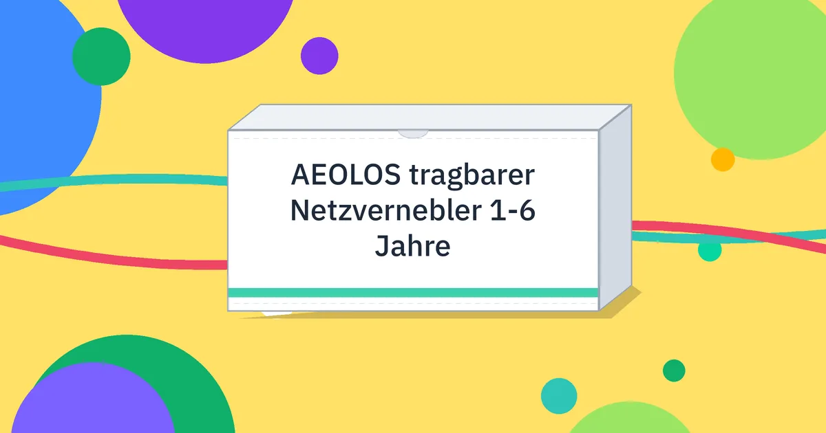 Symbolbild: Packung mit der Aufschrift AEOLOS tragbarer Netzvernebler 1-6 Jahre (PZN 19073303) – Verfügbarkeit und Bezug in Apotheken in Frankfurt am Main