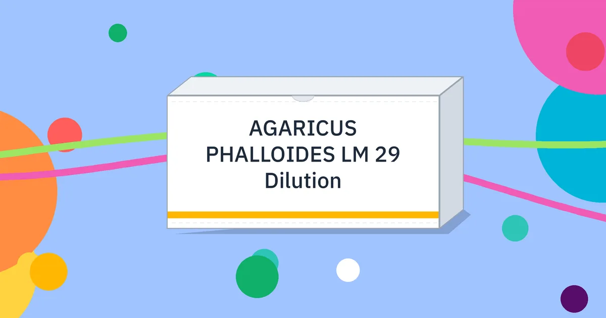Symbolbild: Packung mit der Aufschrift AGARICUS PHALLOIDES LM 29 Dilution (PZN 13304687) – Verfügbarkeit und Bezug in Apotheken in Frankfurt am Main