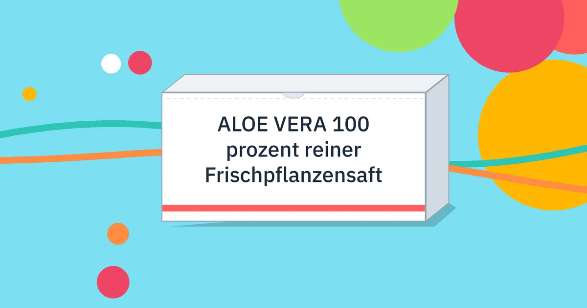 Symbolbild: Packung mit der Aufschrift ALOE VERA 100 prozent reiner Frischpflanzensaft (PZN 07028289) – Verfügbarkeit und Bezug in Apotheken in Frankfurt am Main