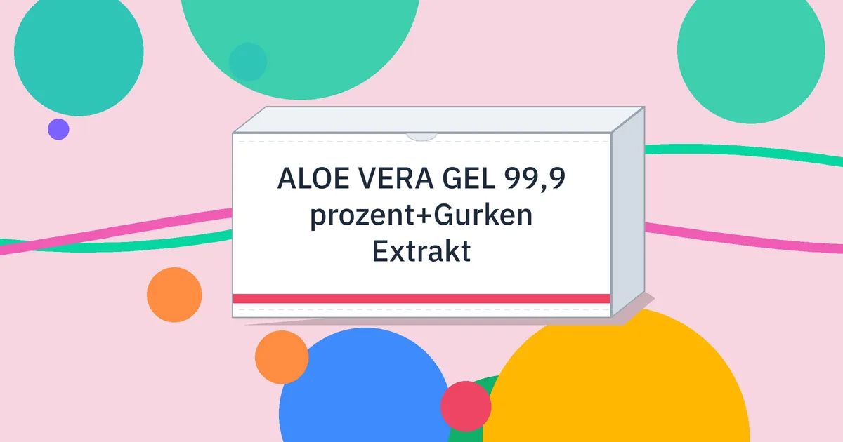 Symbolbild: Packung mit der Aufschrift ALOE VERA GEL 99,9 prozent+Gurken Extrakt (PZN 18211217) – Verfügbarkeit und Bezug in Apotheken in Frankfurt am Main