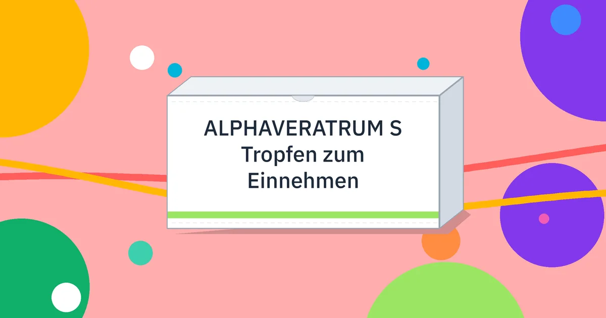 Symbolbild: Packung mit der Aufschrift ALPHAVERATRUM S Tropfen zum Einnehmen (PZN 02068491) – Verfügbarkeit und Bezug in Apotheken in Frankfurt am Main