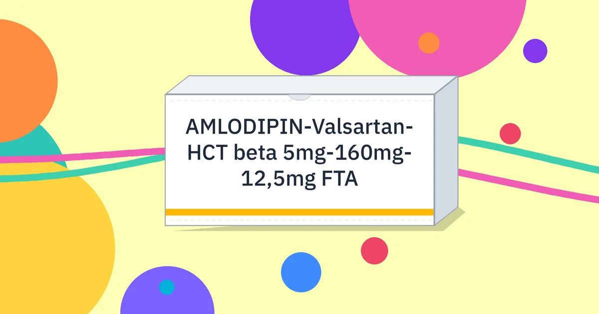 Symbolbild: Packung mit der Aufschrift AMLODIPIN-Valsartan-HCT beta 5mg-160mg-12,5mg FTA (PZN 15617752) – Verfügbarkeit und Bezug in Apotheken in Frankfurt am Main