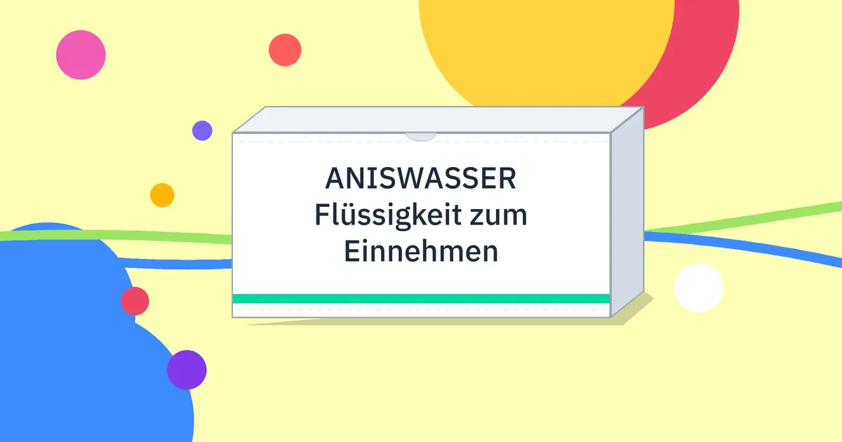 Symbolbild: Packung mit der Aufschrift ANISWASSER Flüssigkeit zum Einnehmen (PZN 15400780) – Verfügbarkeit und Bezug in Apotheken in Frankfurt am Main
